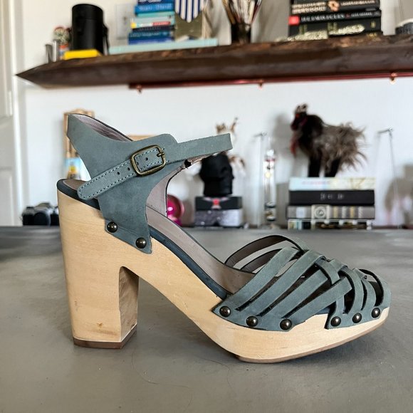 Hinge Shoes Hinge Wood Platform Leather Sandals Poshmark